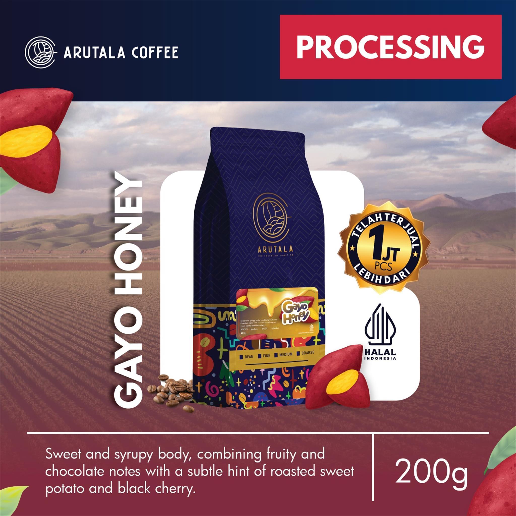 ARUTALA Arabika Gayo Honey 200 gr - Honey Process - Arutala